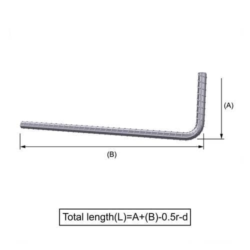 Custom Cut & Bent Rebar - Shape Code 11, L Bars, Kicker, 90-degree bar ...